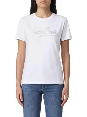 MC2 SAINT BARTH Mc2 Saint Barth Crewneck Cotton T-Shirt With Graphic Print And Logo Mastic