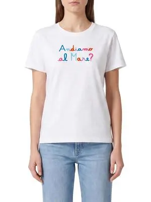 MC2 SAINT BARTH Mc2 Saint Barth Crewneck Cotton T-Shirt With Graphic Print And Logo White 2