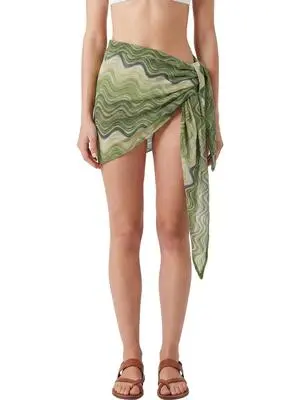 MC2 SAINT BARTH Printed Knit Skirt - Green