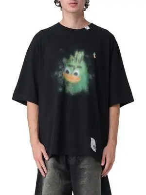 Mihara Yasuhiro Oversized Cotton T-shirt With Graphic Logo Print - Black