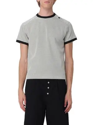 CARRER Crewneck T-shirt In Cotton Blend With Contrast Logo - Grey