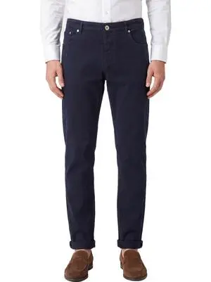 Brunello Cucinelli Brunello Cucinelli Straight Fit Stretch Cotton Denim Jeans Blue