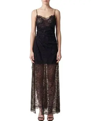 Ermanno Scervino Lace Maxi Dress - Black
