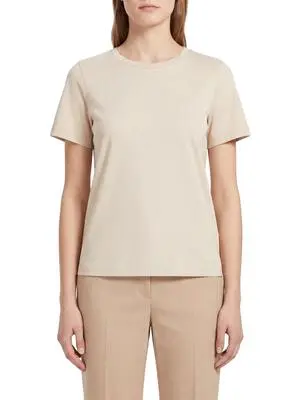 MAX MARA S Max Mara Cotton Blend T-Shirt With Embroidered Logo