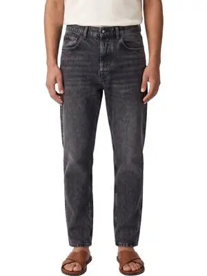 AMISH SUPPLIES Mid-rise Straight-leg Stretch-denim Jeans - Black
