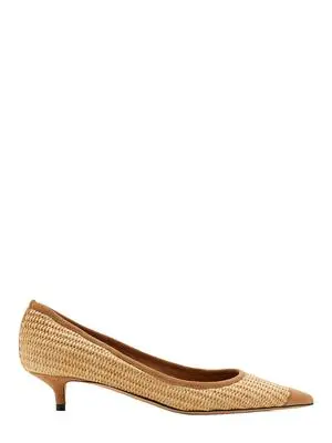 JIMMY CHOO Amelia Raffia Pumps - Neutral
