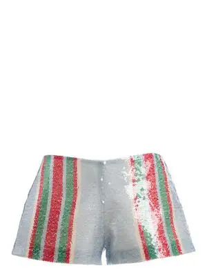 La Veste Sequined Mini Shorts - Blue