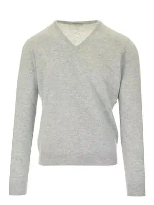 AL DUCA D’AOSTA 1902 V-neck Ribbed Sweater - Grey
