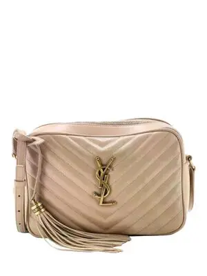 Saint Laurent Lou Camera Bag Matelassé Chevron Leather Small Crossbody Bag - Neutrals