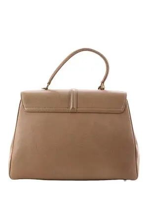 Celine 16 Top Handle Bag Grained Calfskin Medium Shoulder Bag - Brown