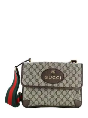 Gucci Gg Coated Canvas Neo Vintage Flap Messenger Bag - Brown
