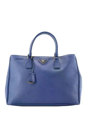 Prada Saffiano Leather North South Tote Bag - Blue