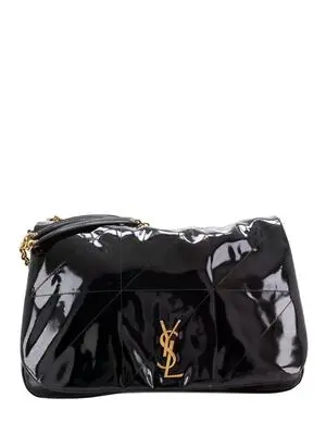 Saint Laurent Jamie 4.3 Quilted Patent Large Shoulder Bag - Black