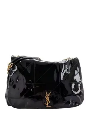 Saint Laurent Jamie 4.3 Quilted Patent Large Shoulder Bag - Black