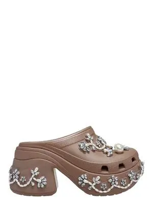 CROCS Simone Rocha X Embellished Platform Clog - Tan