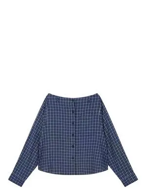 STUDIO TOMBOY Check Pattern Pleated Skirt - Blue