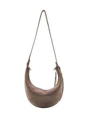 Khaite Augustina Small Suede Crossbody Bag - Neutral