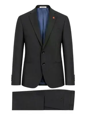 MANUEL RITZ Single-breasted Notched-lapels Suit - Black