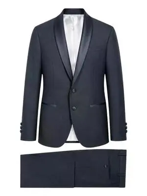 PAOLONI Shawl-lapel Two-piece Suit - Blue