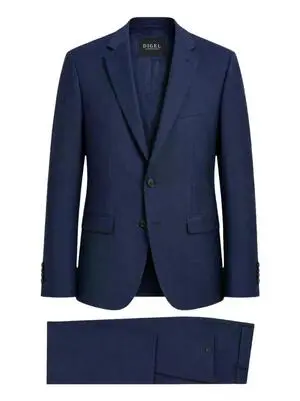 DIGEL Textured Single-breasted Suit - Blue
