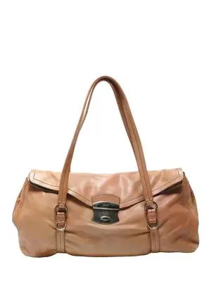 Prada Push-lock Shoulder Bag - Brown