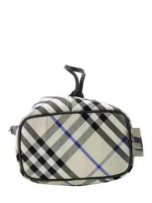 Burberry Burberry Vintage Check Canvas Mini Bucket Bag Wristlet Blue