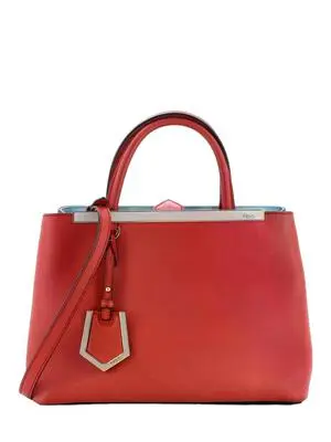 Fendi 2 Jours Leather Petite Satchel - Red