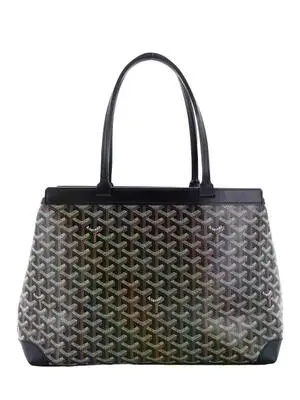 Goyard Bellechasse Pm Tote Bag In Coated Canvas - Black