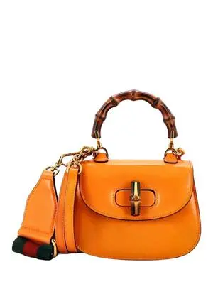 Gucci Bamboo 1947 Top Handle Bag Mini Shoulder Bag - Orange