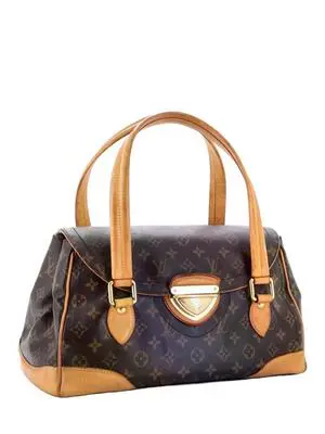 LOUIS VUITTON Beverly Handbag Monogram Canvas Gm Satchel - Brown