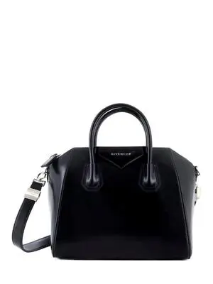 Givenchy Antigona Bag Glazed Leather Small Satchel - Black