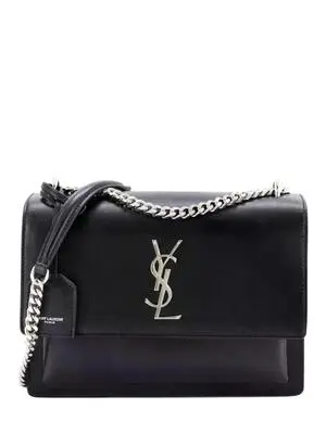 Saint Laurent Sunset Medium Crossbody Bag - Black