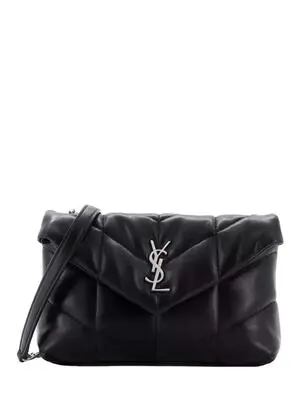 Saint Laurent Loulou Puffer Shoulder Bag - Black