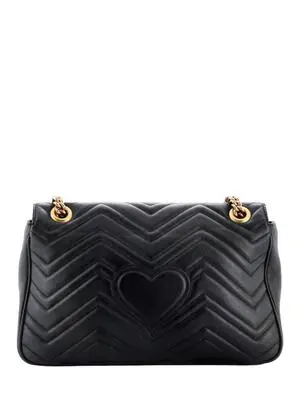 Gucci Matelassé Leather Shoulder Bag - Black