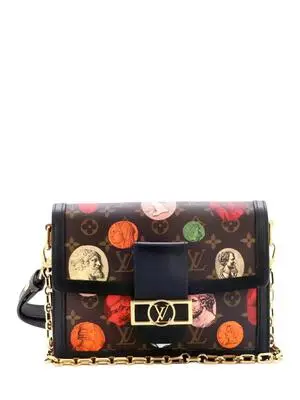 LOUIS VUITTON Dauphine Mm Limited Edition Fornasetti Cameo Monogram Canvas Shoulder Bag - Brown