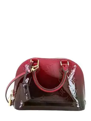 LOUIS VUITTON Alma Handbag Monogram Vernis Bb Satchel - Purple