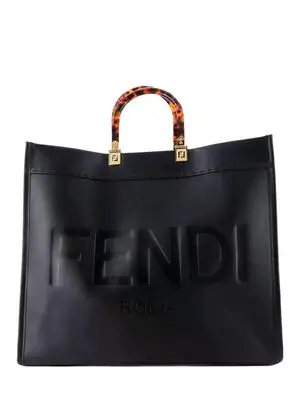 Fendi Sunshine Shopper Large Tote Bag - Black