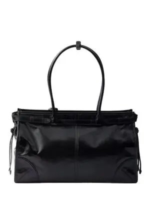 Prada Bonnie Large Leather Handbag - Black