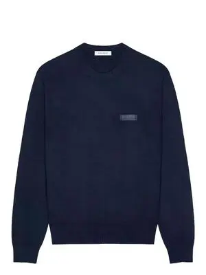 Givenchy Logo Patch Crewneck Sweater - Blue