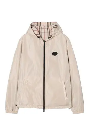 Burberry Reversible Check Hooded Jacket - Pebble Beige