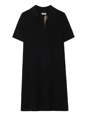 Burberry Wool Polo Shirt Dress - Black