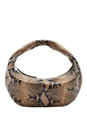Khaite Olivia Medium Snake-effect Leather Tote Bag - Grey