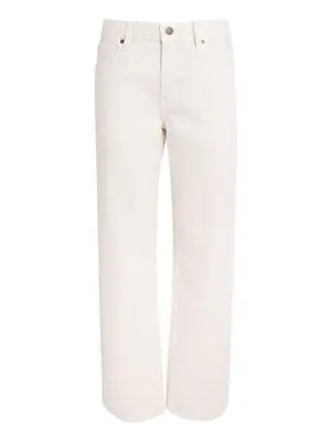 FRAME The Saturday Low-rise Straight Jeans - Ivory