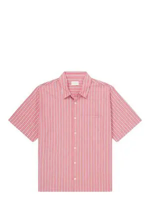 Aimé Leon Dore Striped Cotton-poplin Shirt - Red