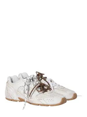 Miu Miu X New Balance "530 Sl Deco" Leather Sneakers - White