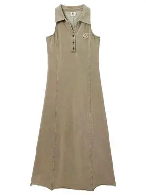 B+AB Halterneck Crystal-embellished Midi Dress - Neutrals