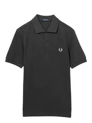 Fred Perry Logo-embroidered Polo Shirt - Grey
