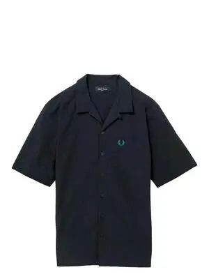 Fred Perry Logo-embroidered Shirt - Blue