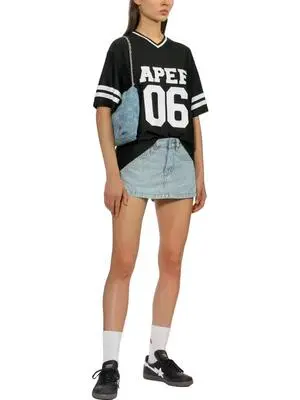AAPE BY *A BATHING APE Apee™ A Bathing Ape® Logo-print Mesh T-shirt - Black