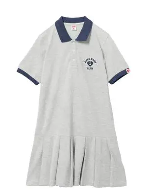 AAPE BY *A BATHING APE Pleated-skirt Polo Dress - Grey